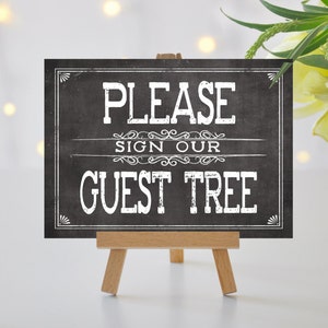 Instant 'please Sign Our Guest Tree' Printable Event Sign Wedding Party ...