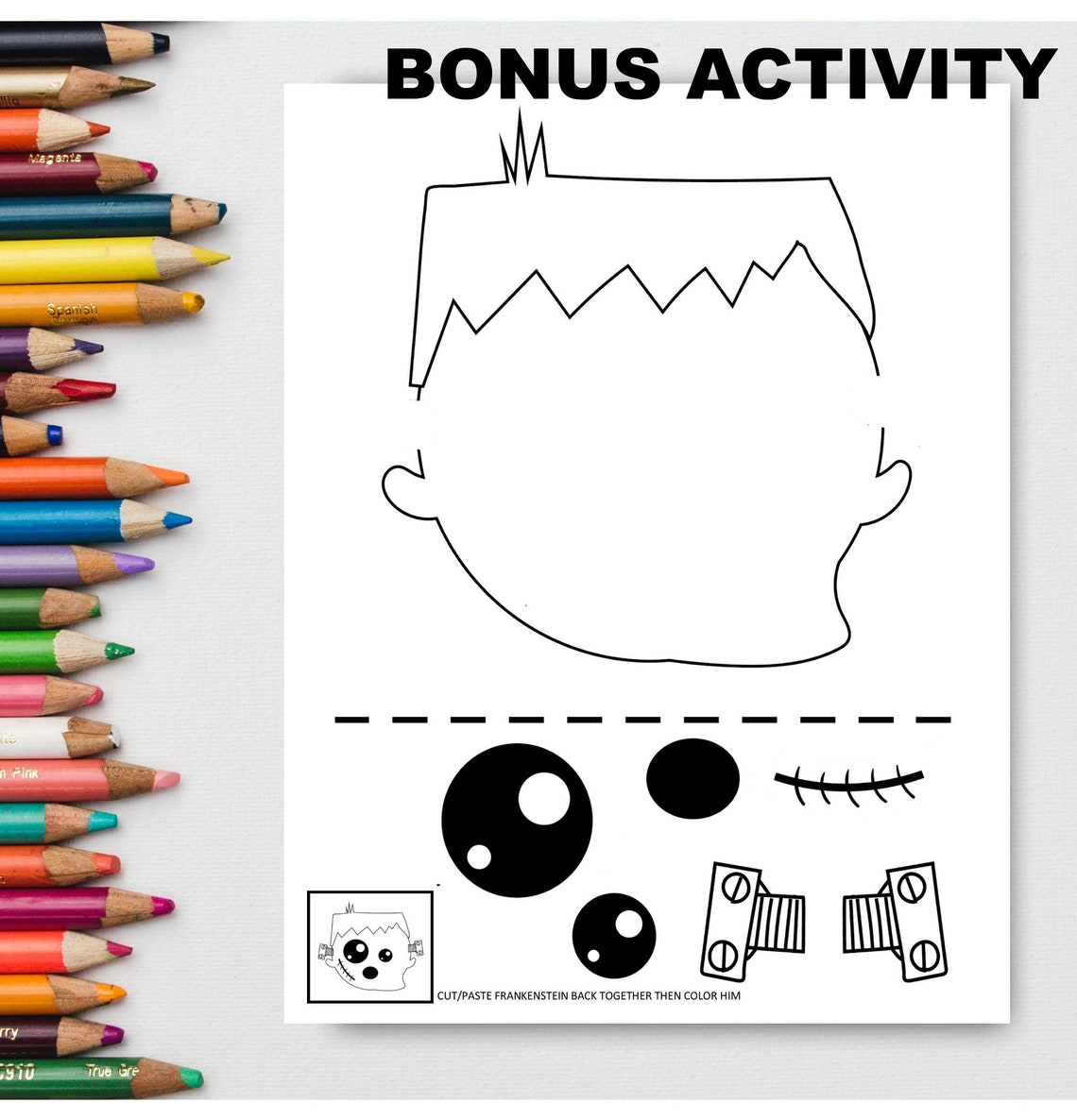 HALLOWEEN Printable Placemat Activity Halloween Coloring Page | Etsy