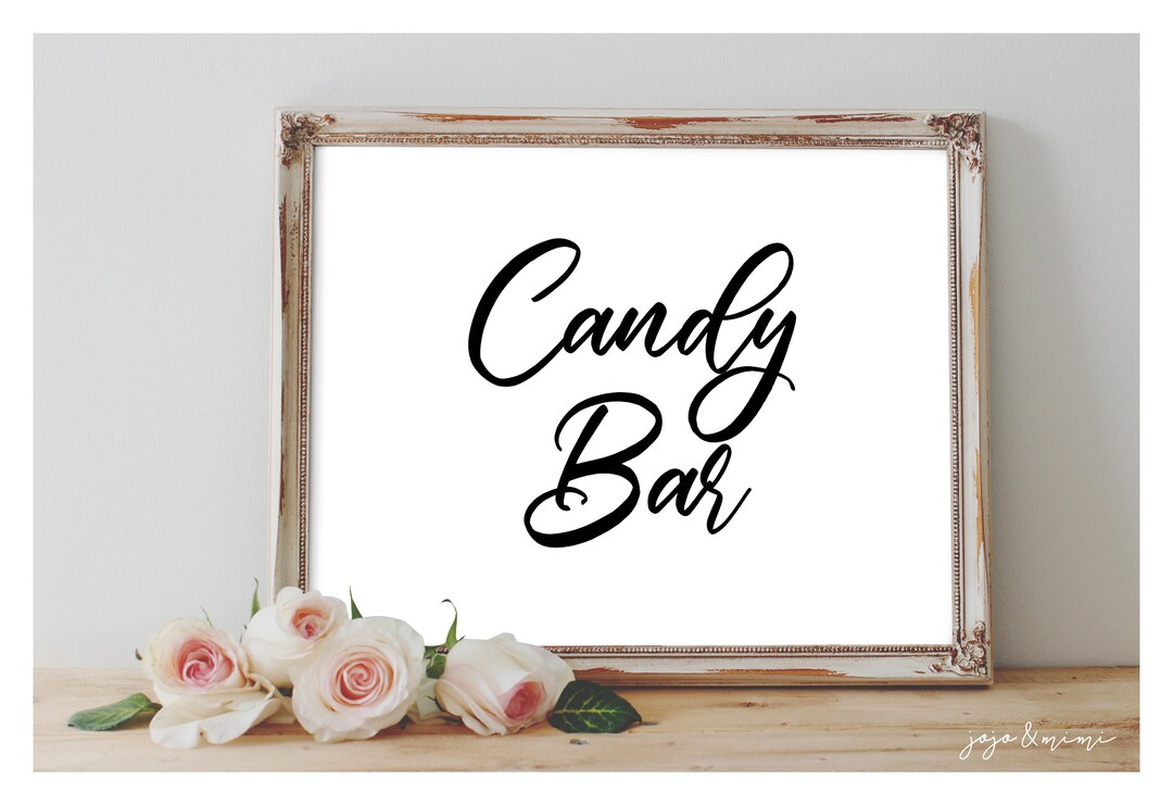 Instant 'CANDY BAR' Printable Wedding Birthday Graduation Event Candy ...