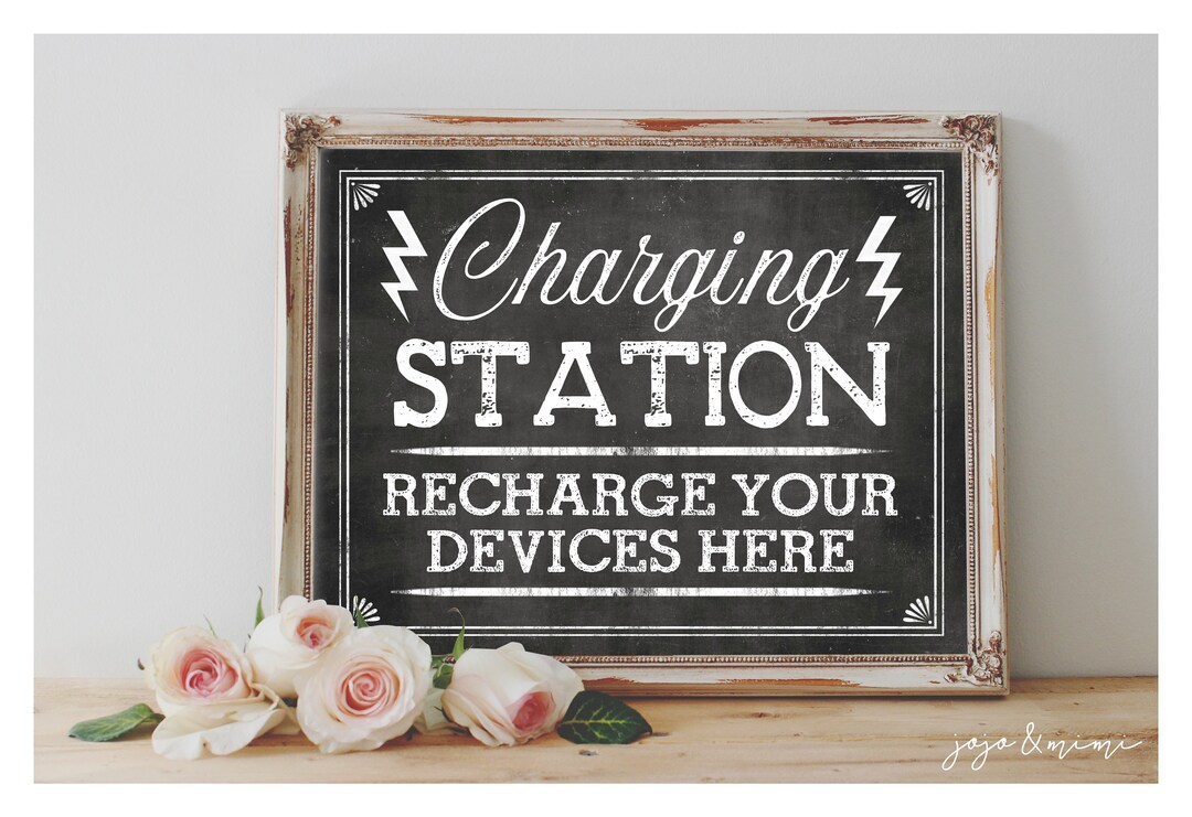 Instant 'CHARGING STATION' Printable Wedding or Event Cell Phone ...