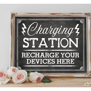 Instant 'CHARGING STATION' Printable Wedding or Event Cell Phone ...