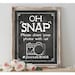 Personalized 'OH SNAP Please Share Your Photos With Us!' Printable ...