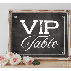 Instant 'VIP TABLE' Printable Seating Chart Wedding or Event Party ...