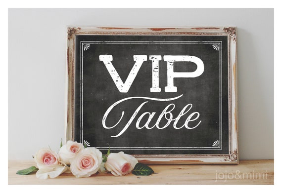 Instant 'VIP TABLE' Printable Seating Chart Wedding or | Etsy