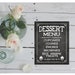 Custom 'DESSERT MENU' Printable Sign Chalkboard Printable Party Decor ...