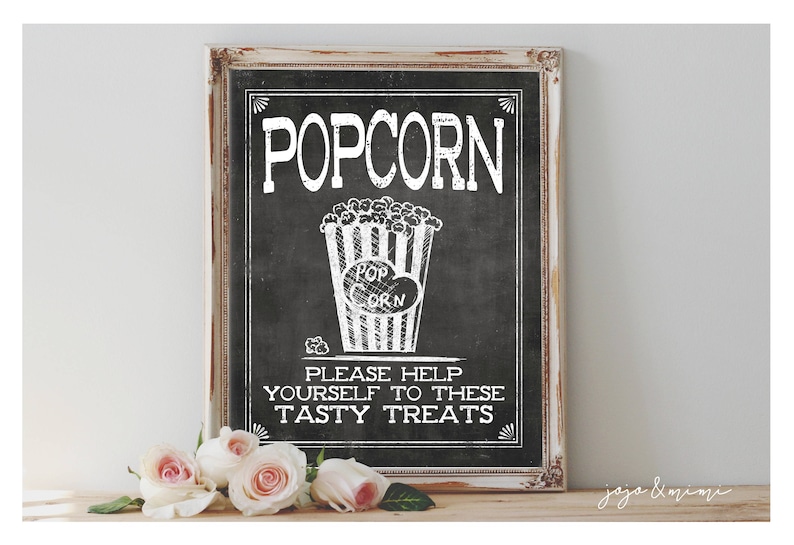 Instant 'POPCORN Please Help Yourself to These Tasty - Etsy Australia