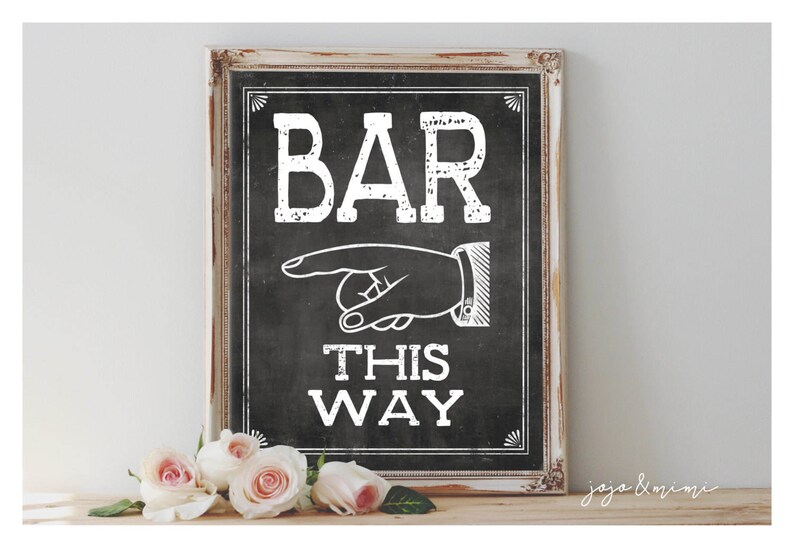 Instant 'BAR THIS WAY' Bar Hand Right and Left | Etsy