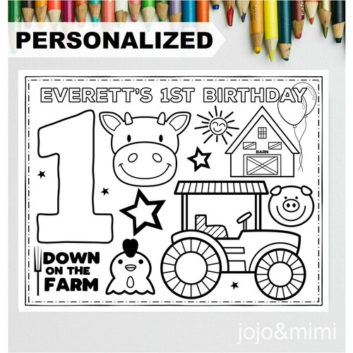 Tractor Hayride Farm Birthday Party Personalized Printable - Etsy