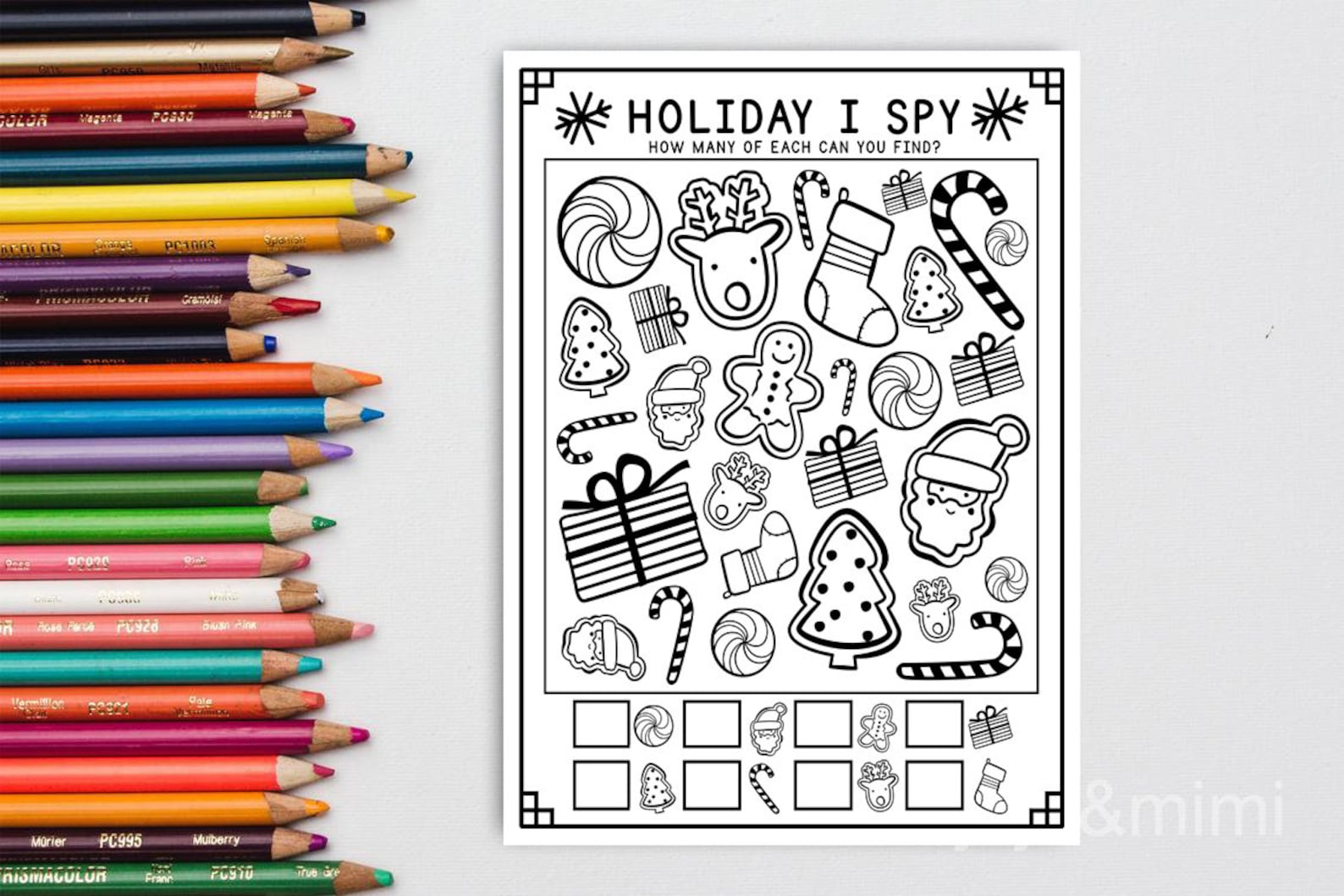 HOLIDAY I Spy Printable Christmas Activity Bundle Gingerbread - Etsy.de