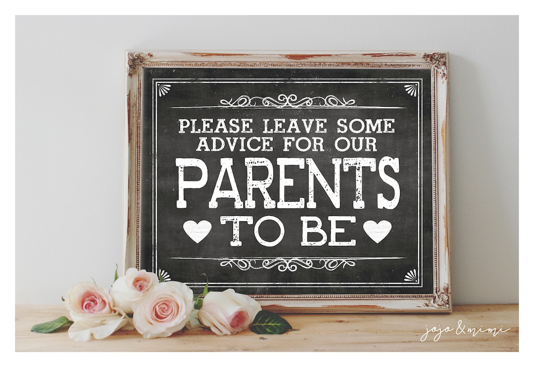 Instant 'please Leave Some Advice for the Parents to Be' Printable Baby ...