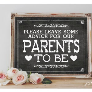 Instant 'please Leave Some Advice for the Parents to Be' Printable Baby ...