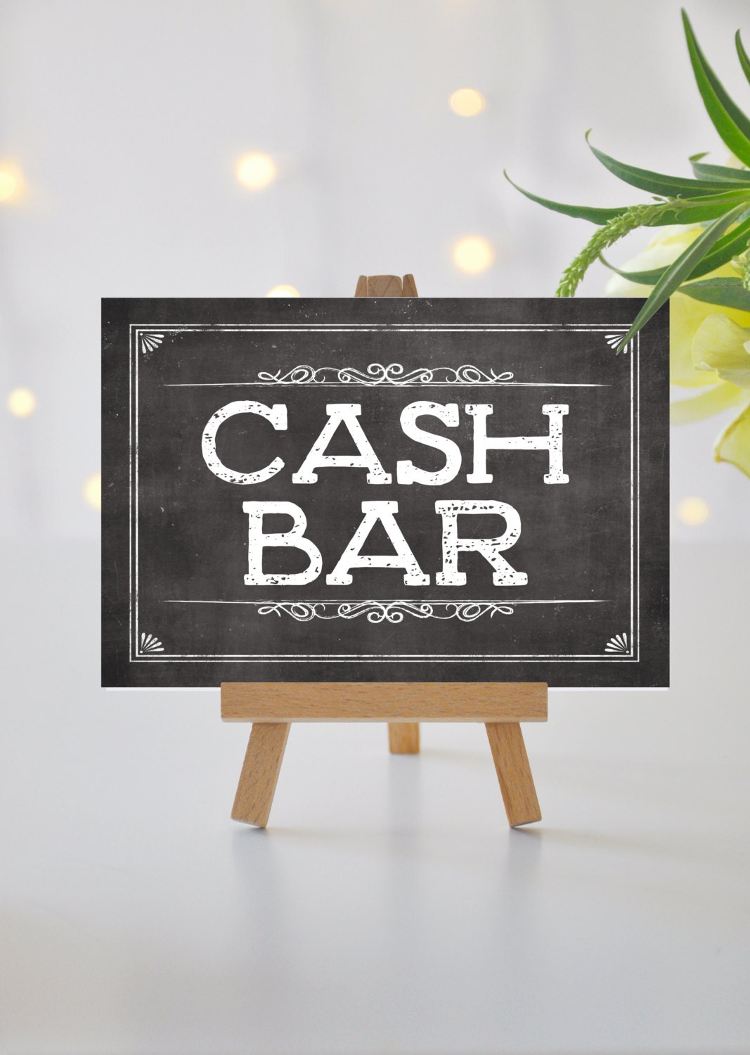 Instant 'CASH BAR' Printable Event Wedding Baby Shower | Etsy