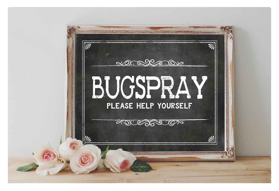 Instant 'BUGSPRAY Please Help Yourself' Printable 5x7, 8x10, Bugspray ...