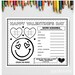 VALENTINE Printable Heart Emoji Placemat Activity Valentine Coloring ...