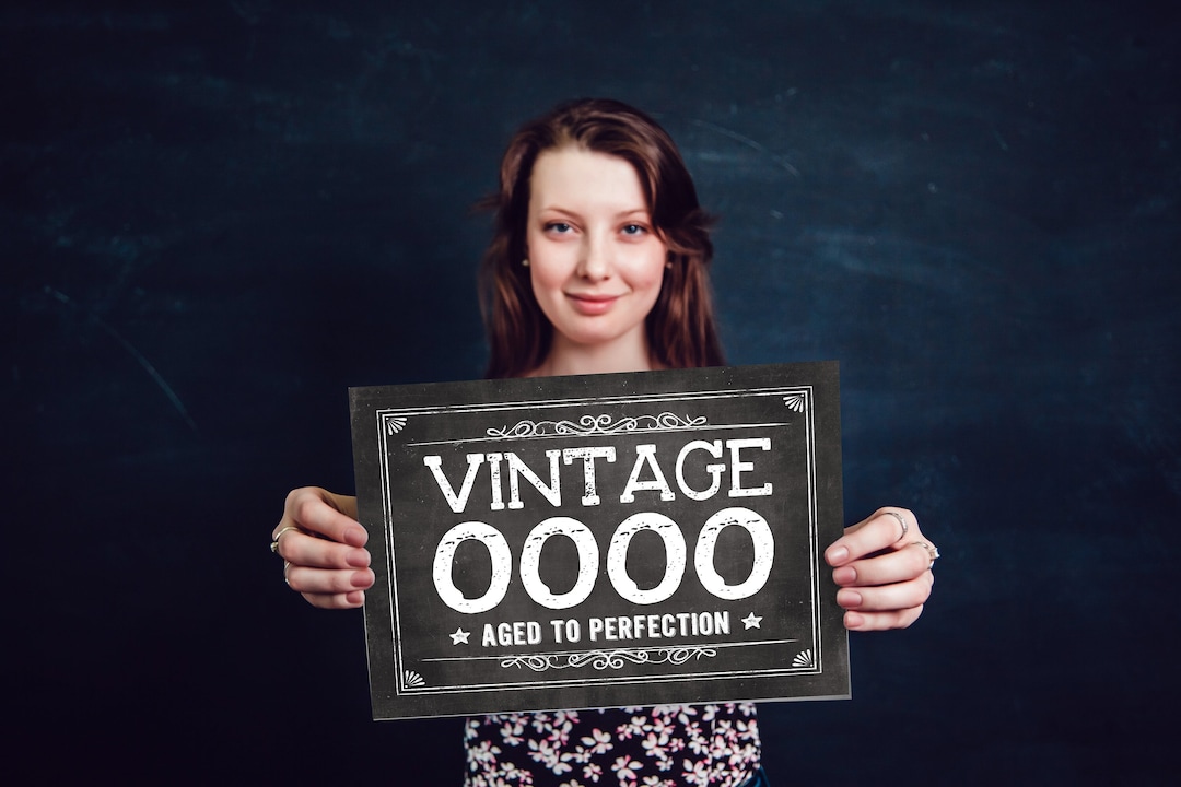Vintage 'any Year' Aged to Perfection Printable Birthday Party Sign ...