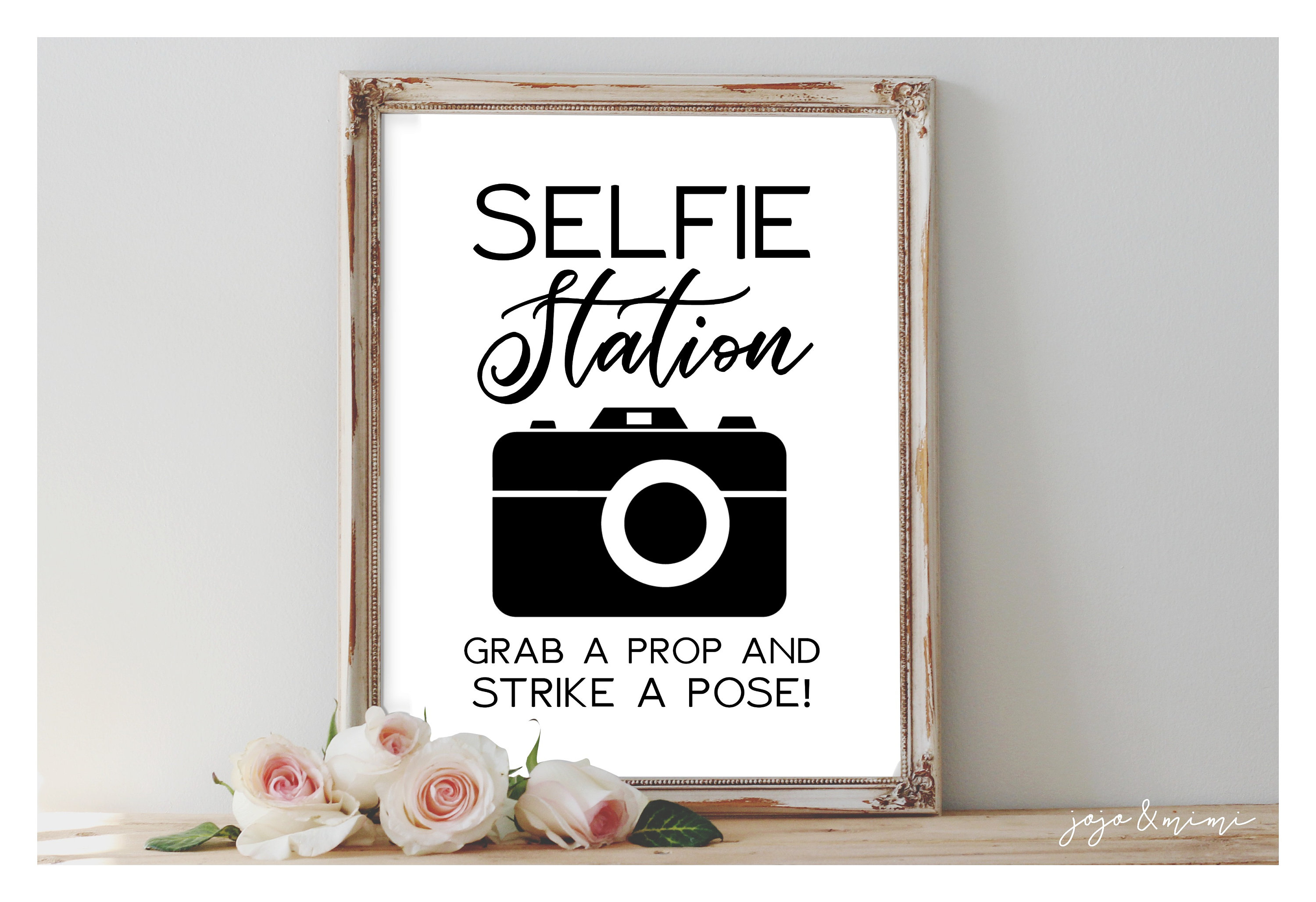 Instant 'SELFIE STATION' Grab A Prop & Strike A Pose Printable Event ...