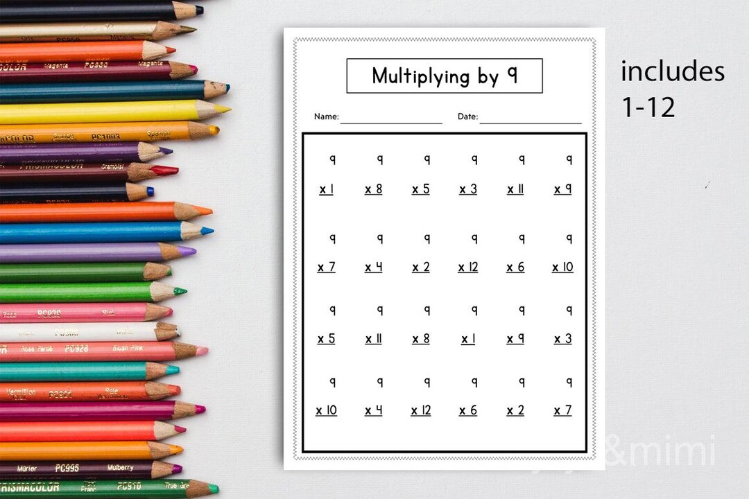 Multiplication BUNDLE Printable Multiplication 1-12 Worksheets ...