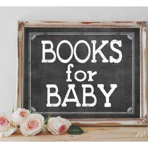 INSTANT ' Books for Baby' Baby Shower Book Request GIFT TABLE Printable ...