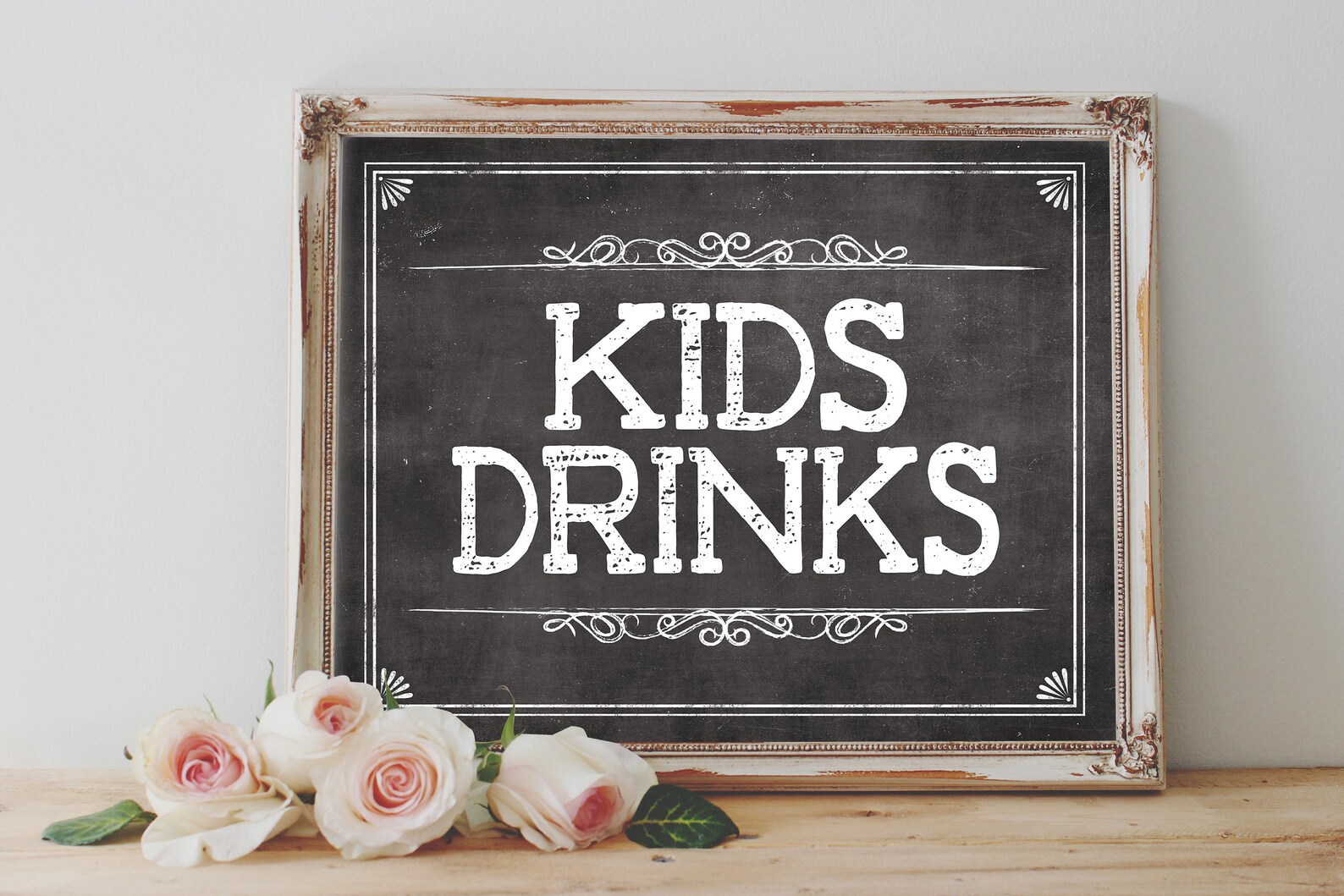 Instant 'KIDS DRINKS' Printable Sign Chalkboard Printable Party Decor ...