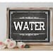 Instant 'WATER' Printable Sign Chalkboard Printable Party Decor Drink ...