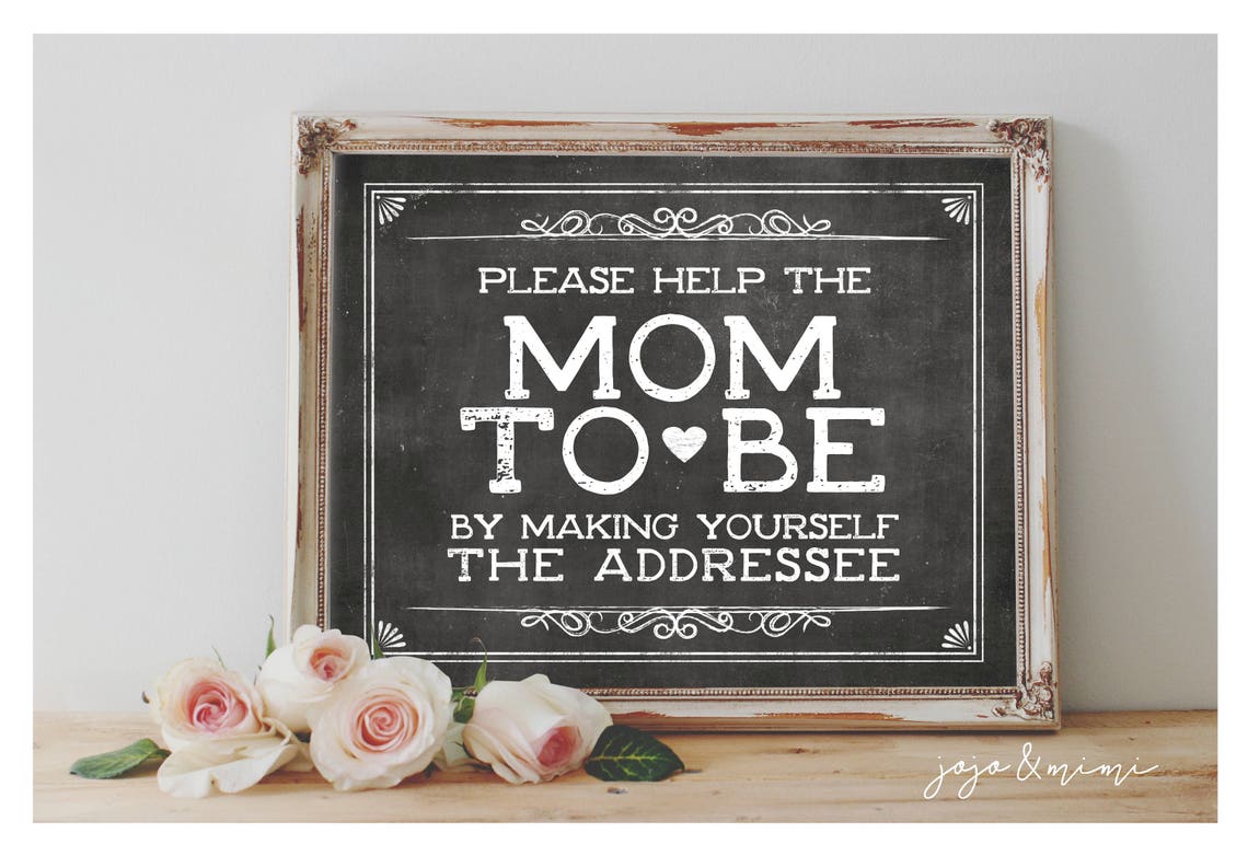 Instant 'please Help the Mom to Be by Making Yourself the - Etsy