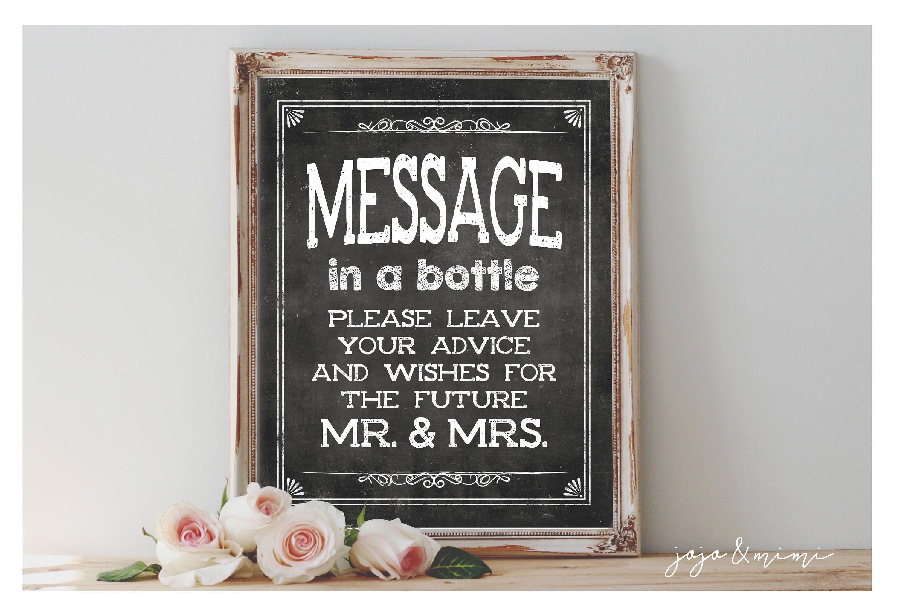Instant 'MESSAGE in a BOTTLE Please leave your advice and | Etsy