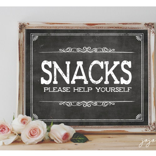 Instant 'SNACKS Please Help Yourself' Printable Sign - Etsy