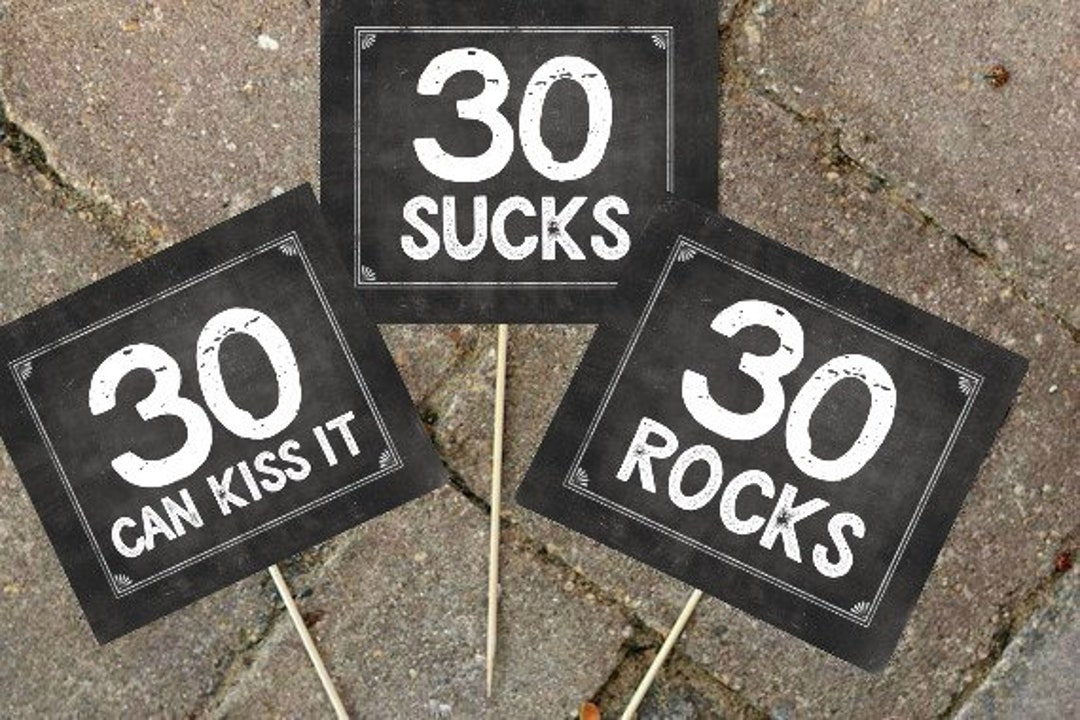 Instant 30th Birthday Candy Jar Signs Table Decoration Printable Mini ...