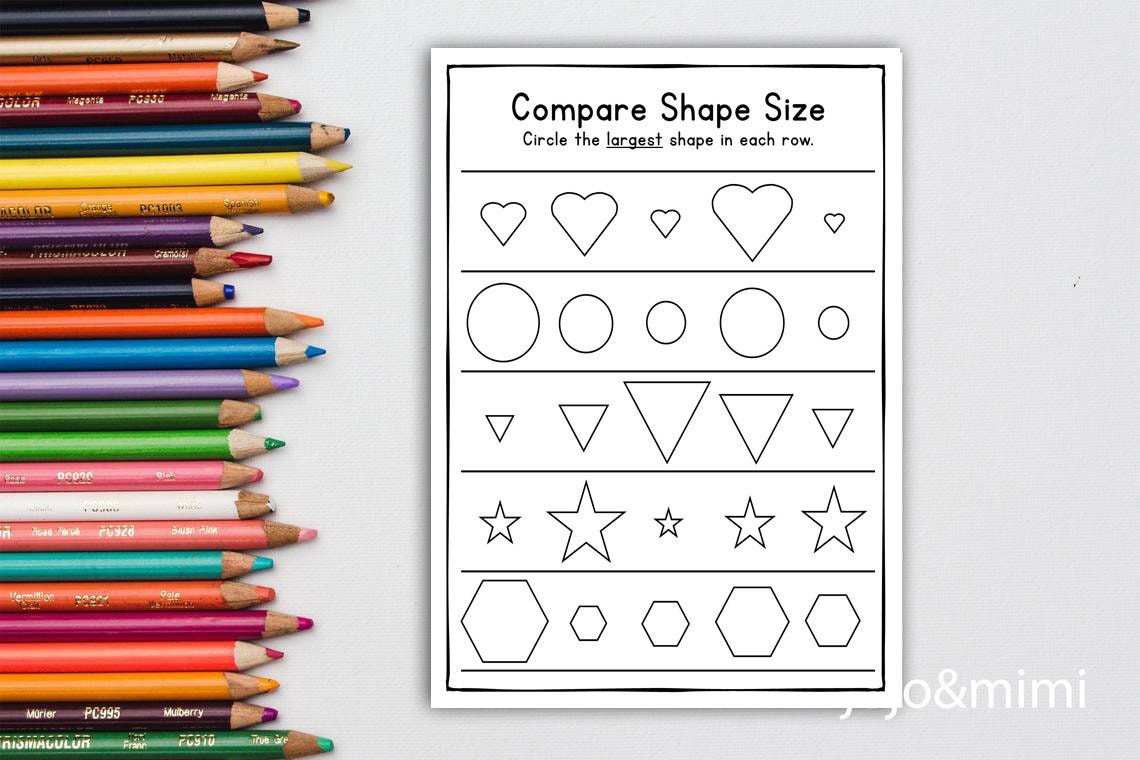 Basic Shapes Printable Shape Worksheets 2D Shapes Practice - Etsy