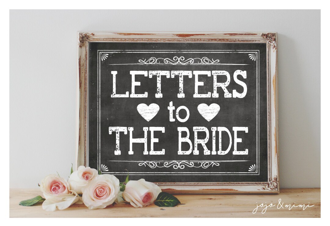 Instant 'letters to the Bride' Printable Bridal Shower Sign Letter Box ...