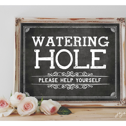 Instant 'WATER' Printable Sign Chalkboard Printable - Etsy