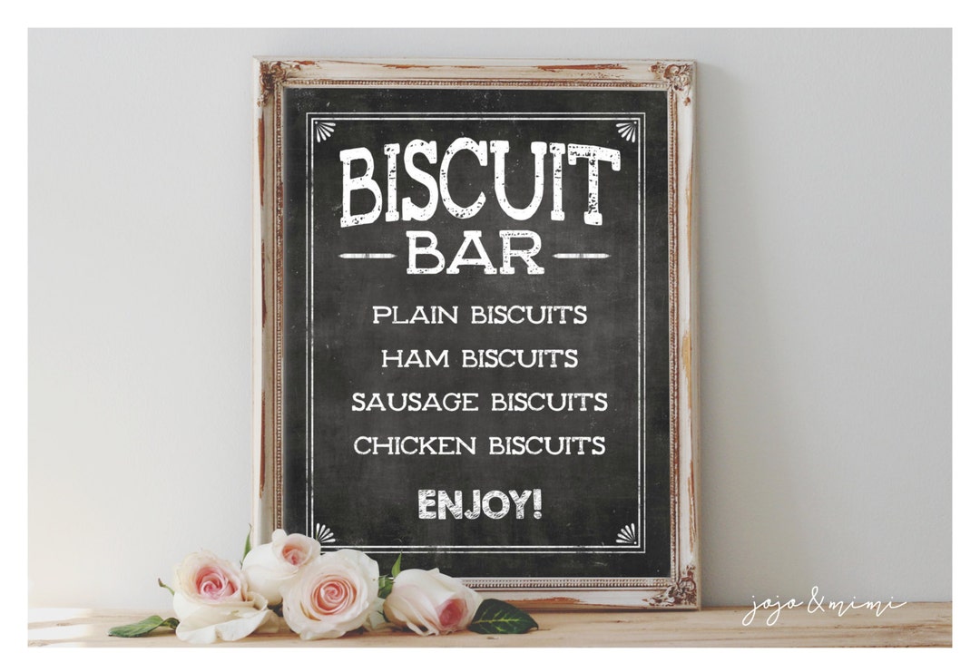 Custom 'biscuit Bar' Printable Sign Chalkboard Printable Party Decor ...