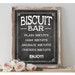 Custom 'biscuit Bar' Printable Sign Chalkboard Printable Party Decor ...