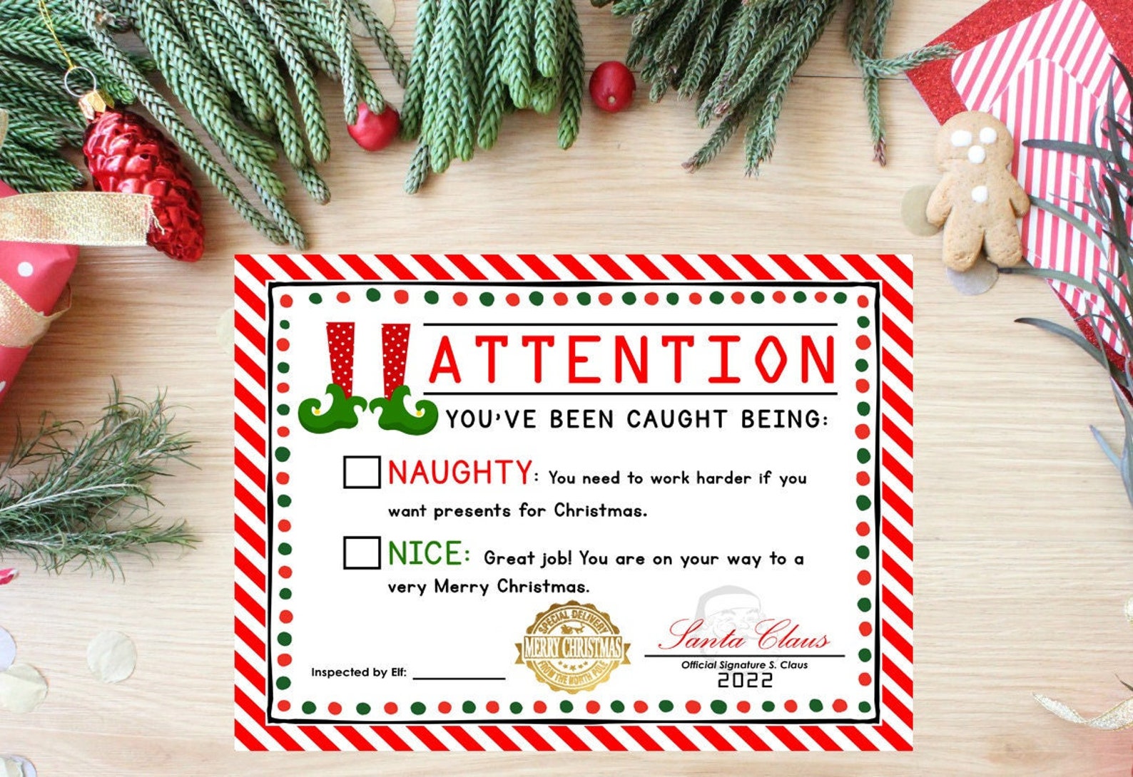 INSTANT Attention ELF Warning Letter 2022 Christmas Letter - Etsy