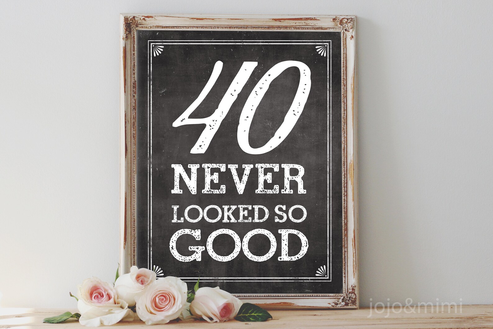INSTANT '40 Never Looked so Good' Printable 40th Birthday Sign ...