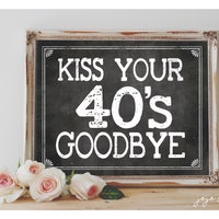 40th Birthday Party Candy Signs, Candy Bar, 40 is Cool Beans, Blows ...