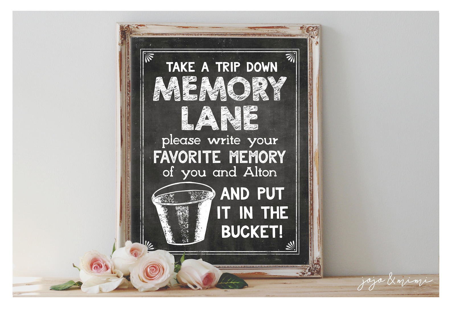 Personalized MEMORY LANE Printable Digital Chalkboard Leave - Etsy