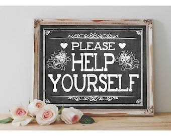 Help Yourself Sign | Etsy