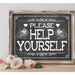 Instant 'please Help Yourself' Printable Wedding OR Event Sign Rustic ...