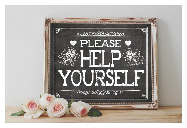 Instant 'please Help Yourself' Printable Wedding OR - Etsy Australia
