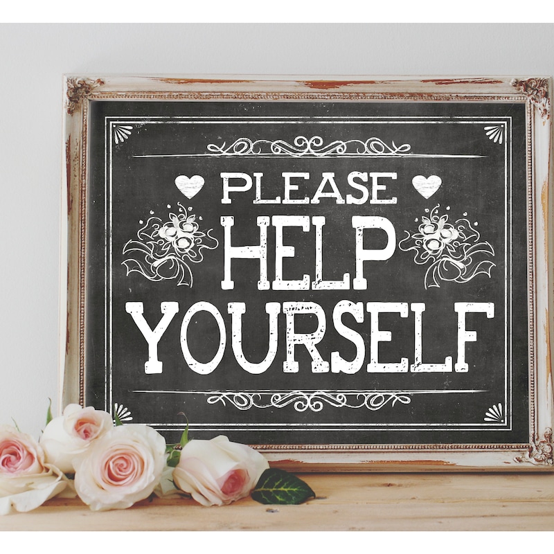 Help Yourself Sign - Etsy