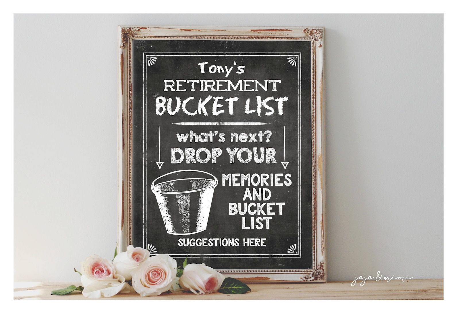 Personalized Retirement Bucket List Printable Retirement Party ...