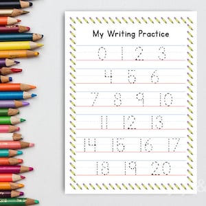 Handwriting A-Z and 123 Practice Worksheets Printable Alphabet and ...