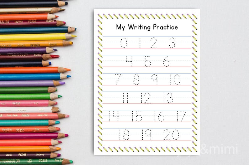 Handwriting A-Z and 123 Practice Worksheets Printable Alphabet and ...