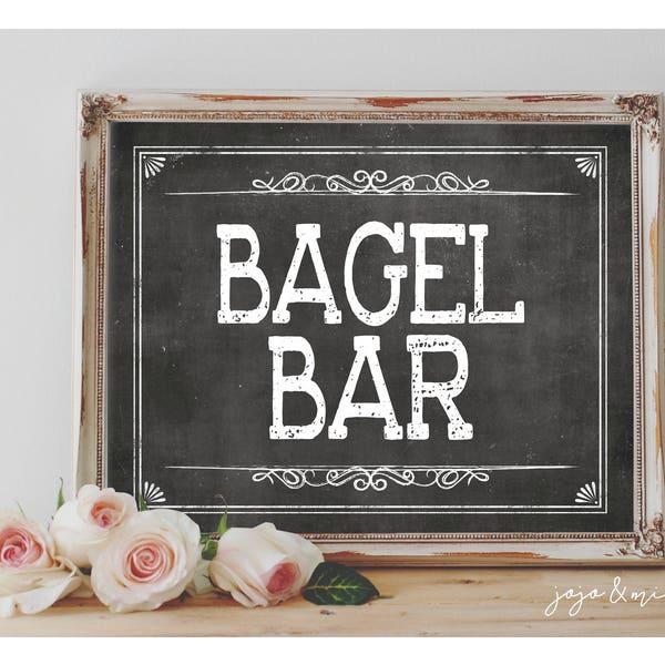 Bagel Bar Sign - Etsy