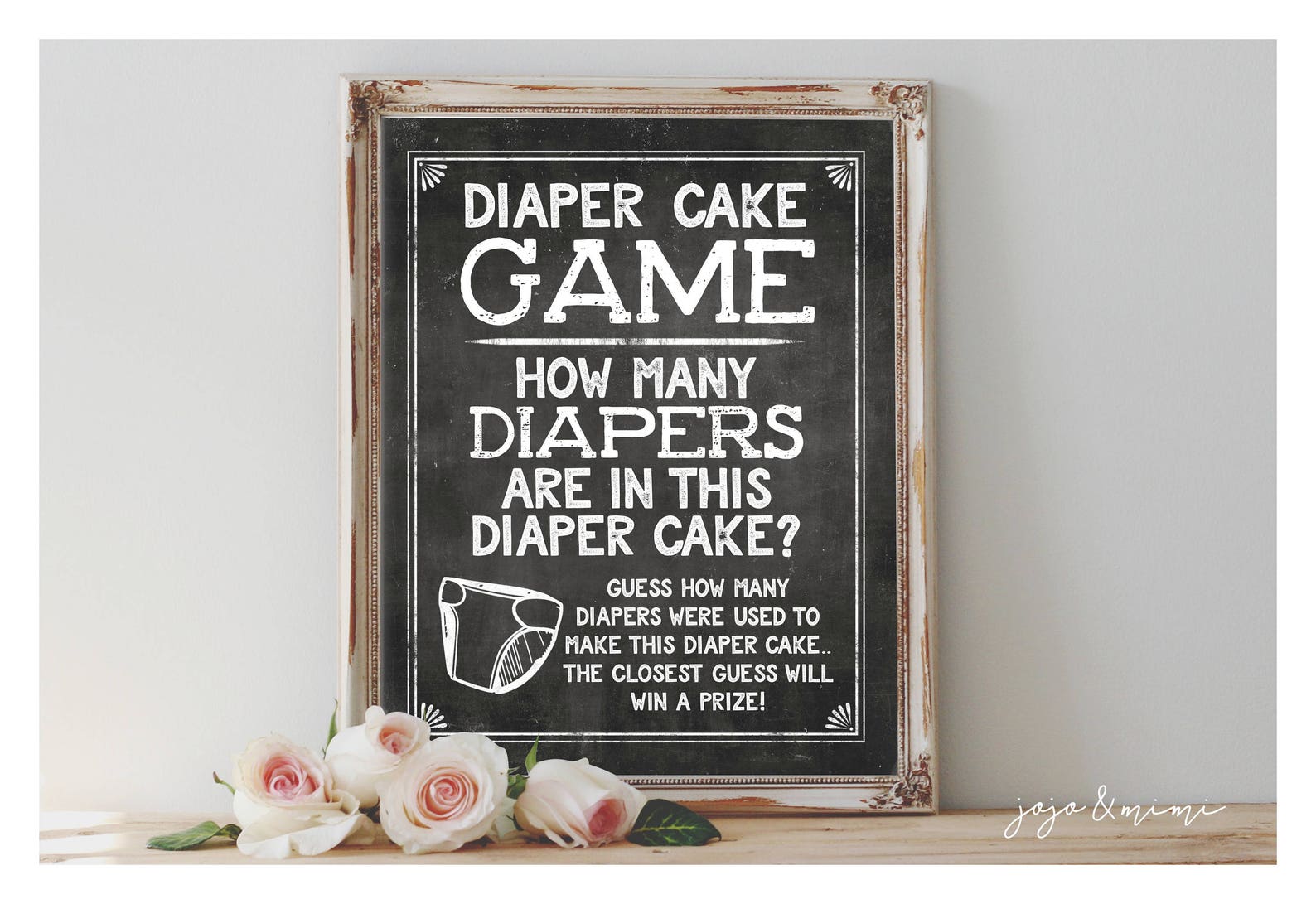 Instant 'diaper Cake Game' Printable 8x10 11x14 Sign - Etsy