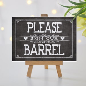 Instant 'please Sign Our Barrel' Printable Wedding Party OR Event ...