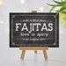 Instant 'FAJITAS Love is Spicy' Printable Sign Chalkboard Printable ...