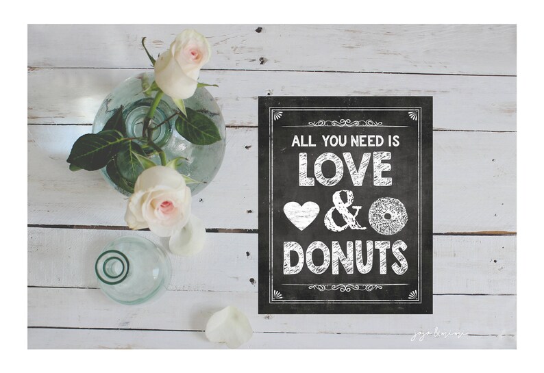 INSTANT 'all You Need is LOVE and Donuts' Printable - Etsy
