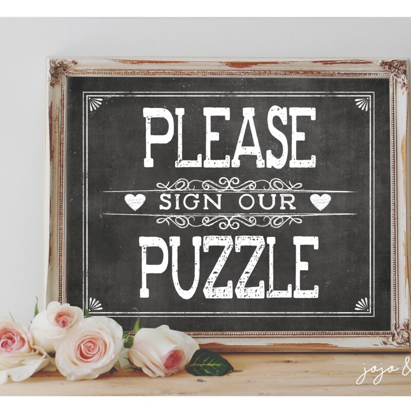 Please Sign a Puzzle - Etsy